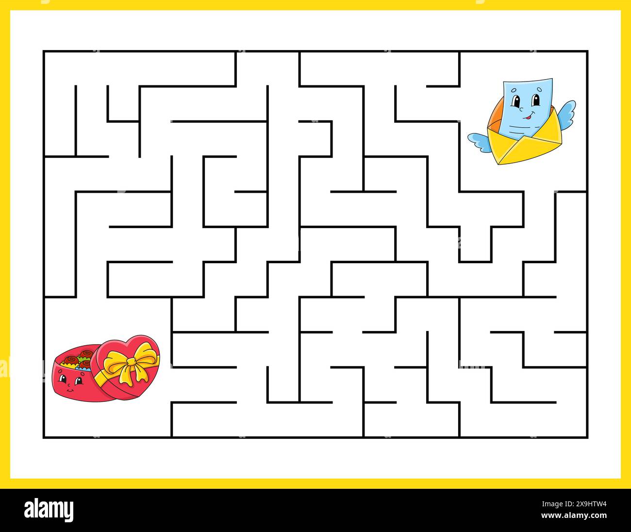 Rectangle maze. Game for kids. Funny labyrinth. Education developing ...