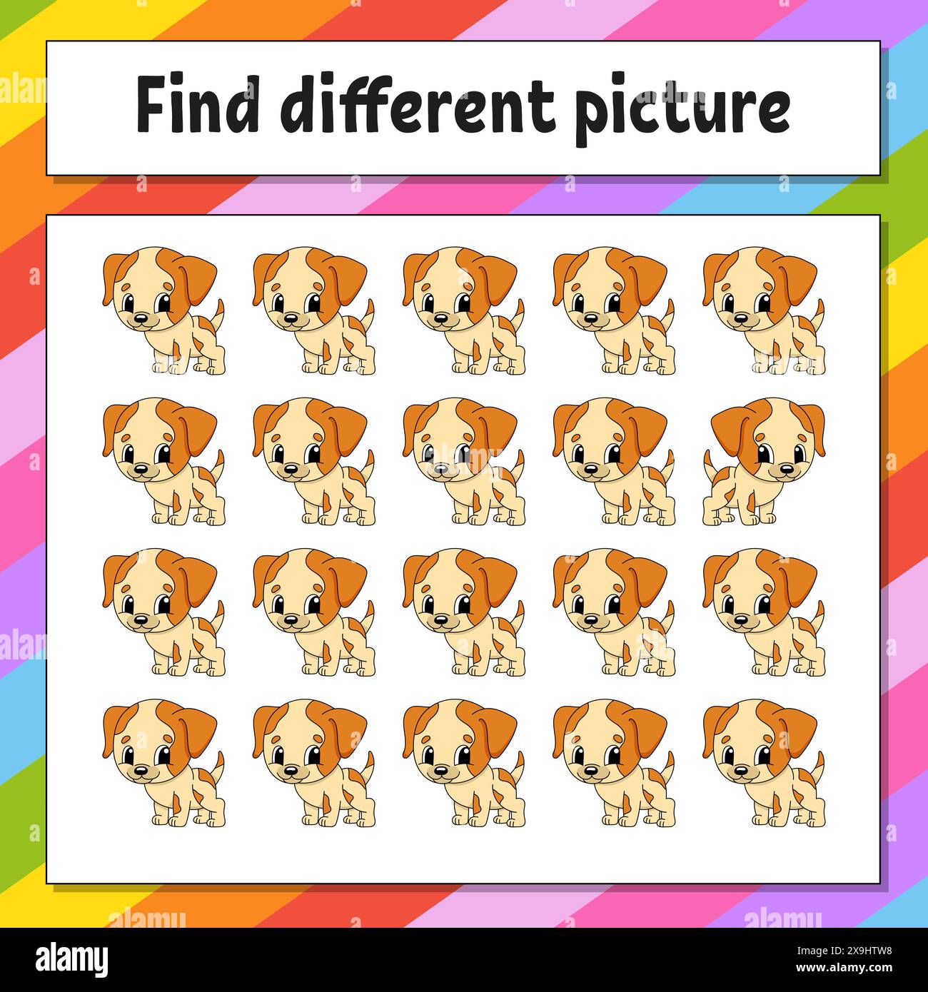 Find different picture. Educational activity worksheet for kids and ...
