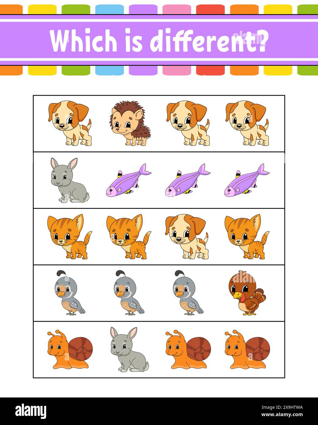 Which is different. Educational activity worksheet for kids and ...