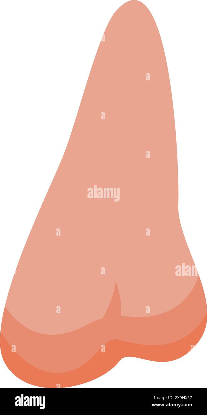 Vector illustration of a cute cartoon nose in a simple and minimalist ...