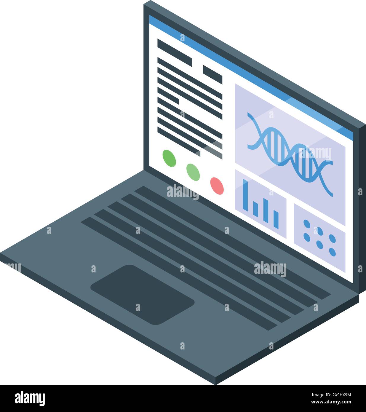 Gene sequencing computer screen Stock Vector Images - Alamy