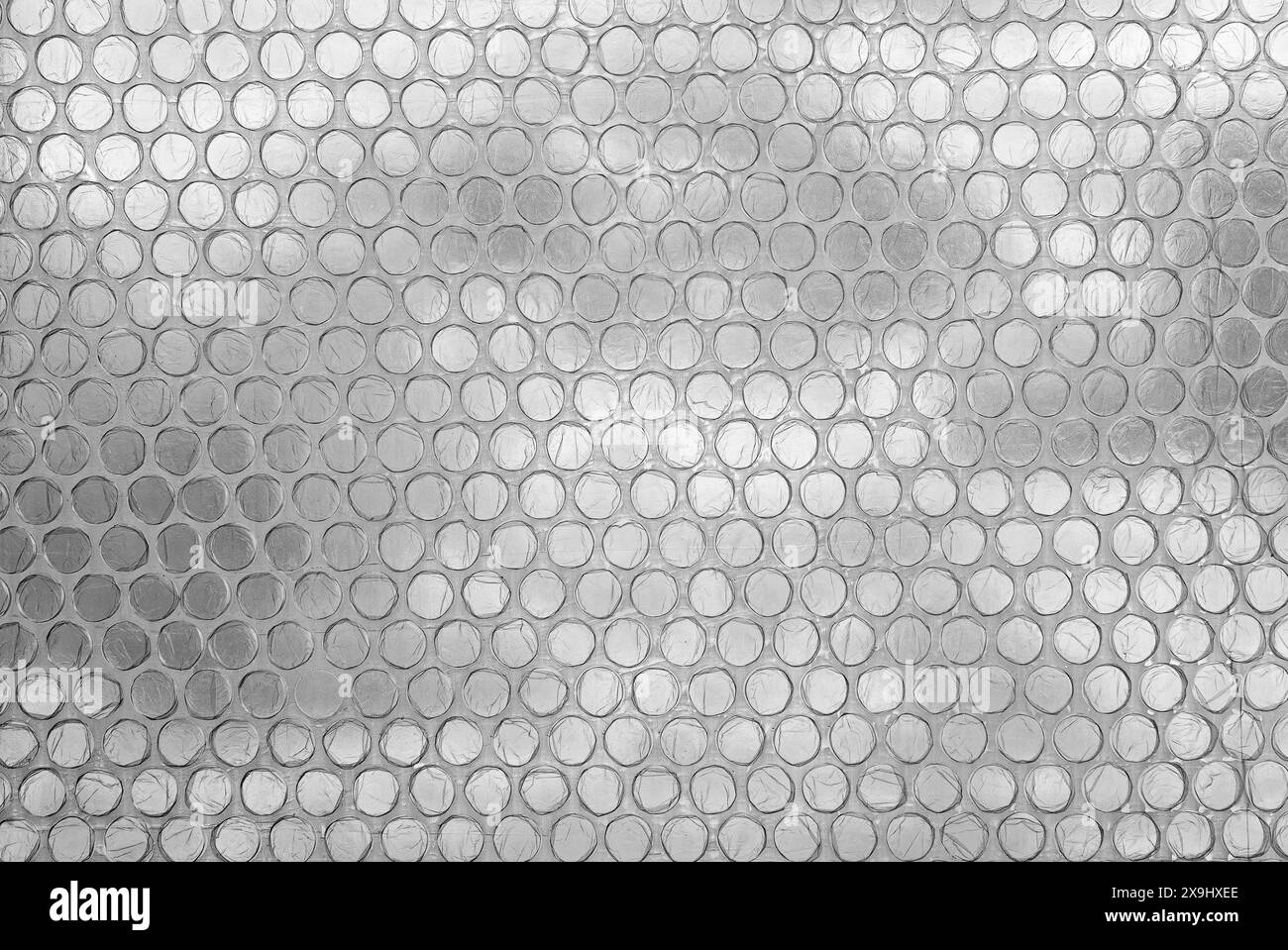 Black and white bubble wrap concept in lightish style closeup Stock ...