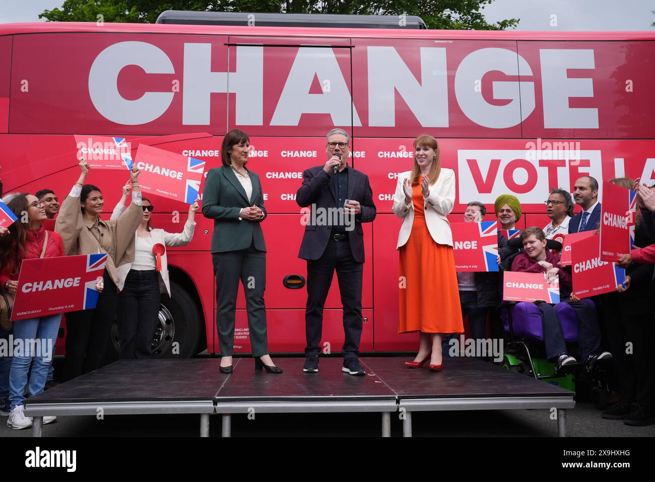 (left-right) Shadow chancellor Rachel Reeves, Labour Party leader Sir ...