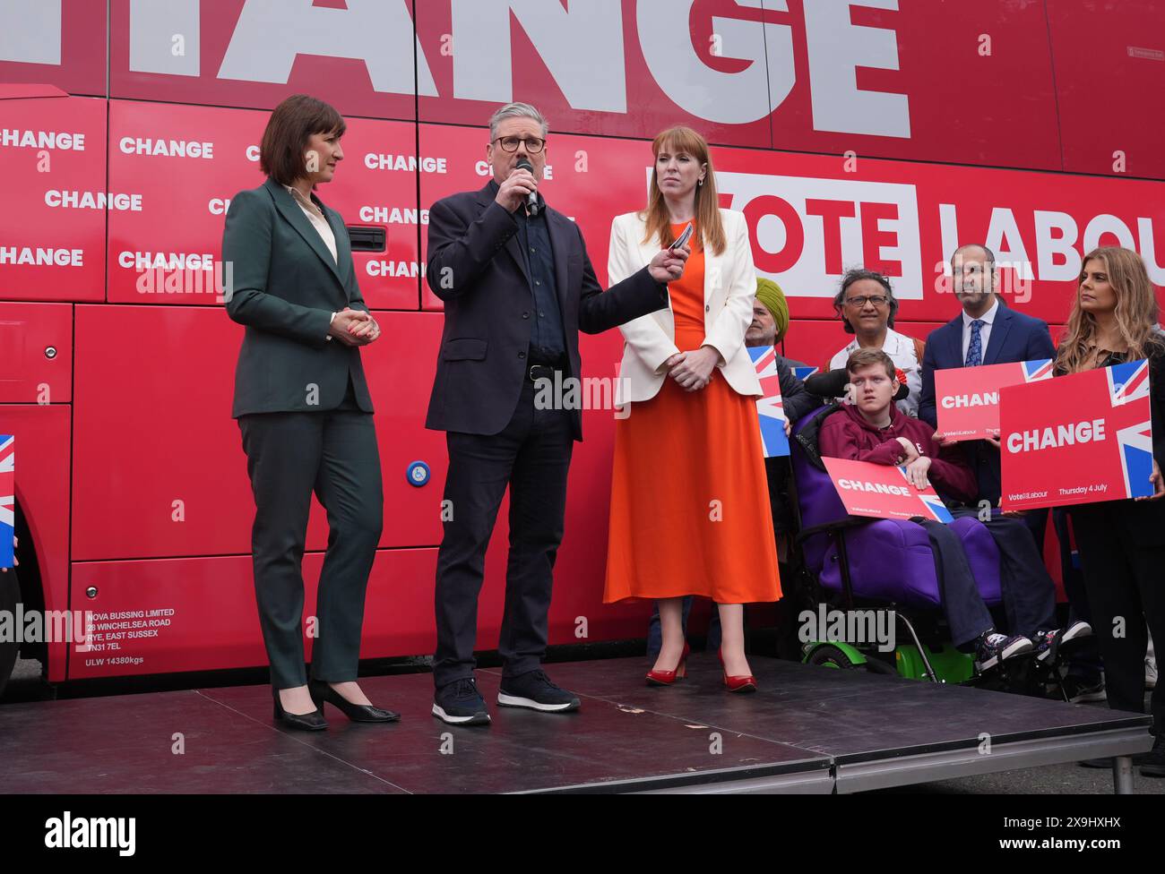 (left-right) Shadow chancellor Rachel Reeves, Labour Party leader Sir ...