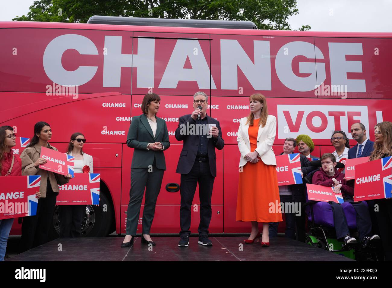 (left-right) Shadow chancellor Rachel Reeves, Labour Party leader Sir ...