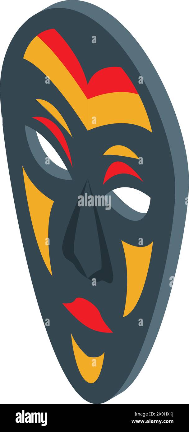 Colorful african tribal mask illustration vector representing ...