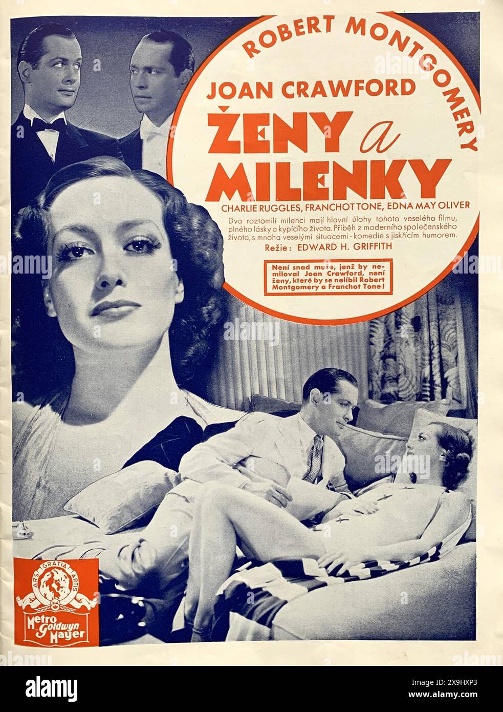 Czech Trade Ad for JOAN CRAWFORD ROBERT MONTGOMERY and FRANCHOT TONE in ...