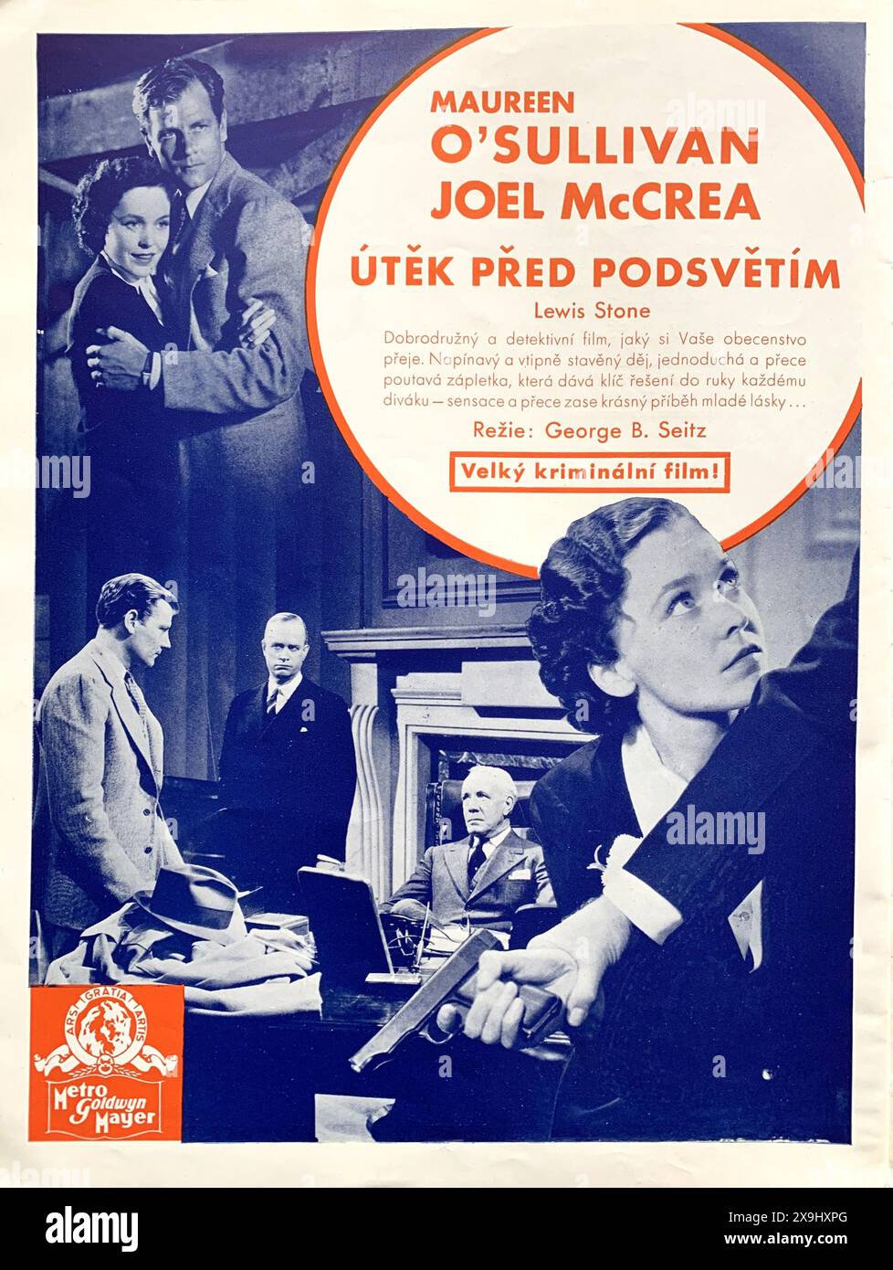 Czech Trade Ad for MAUREEN O'SULLIVAN JOEL McCREA and LEWIS STONE in ...