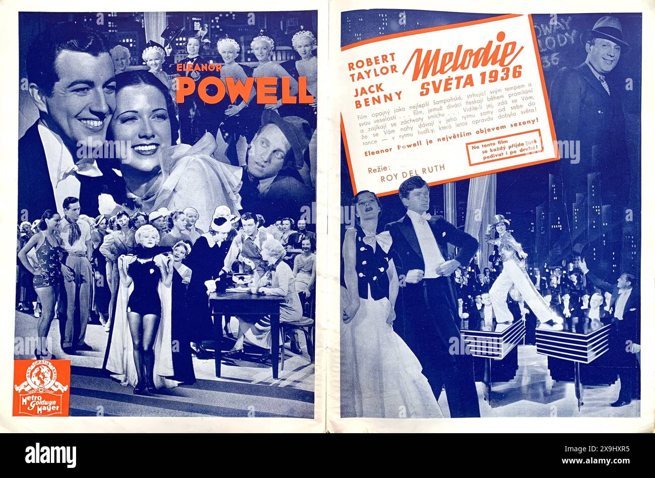 Czech Trade Ad for ELEANOR POWELL ROBERT TAYLOR JACK BENNY and BUDDY ...
