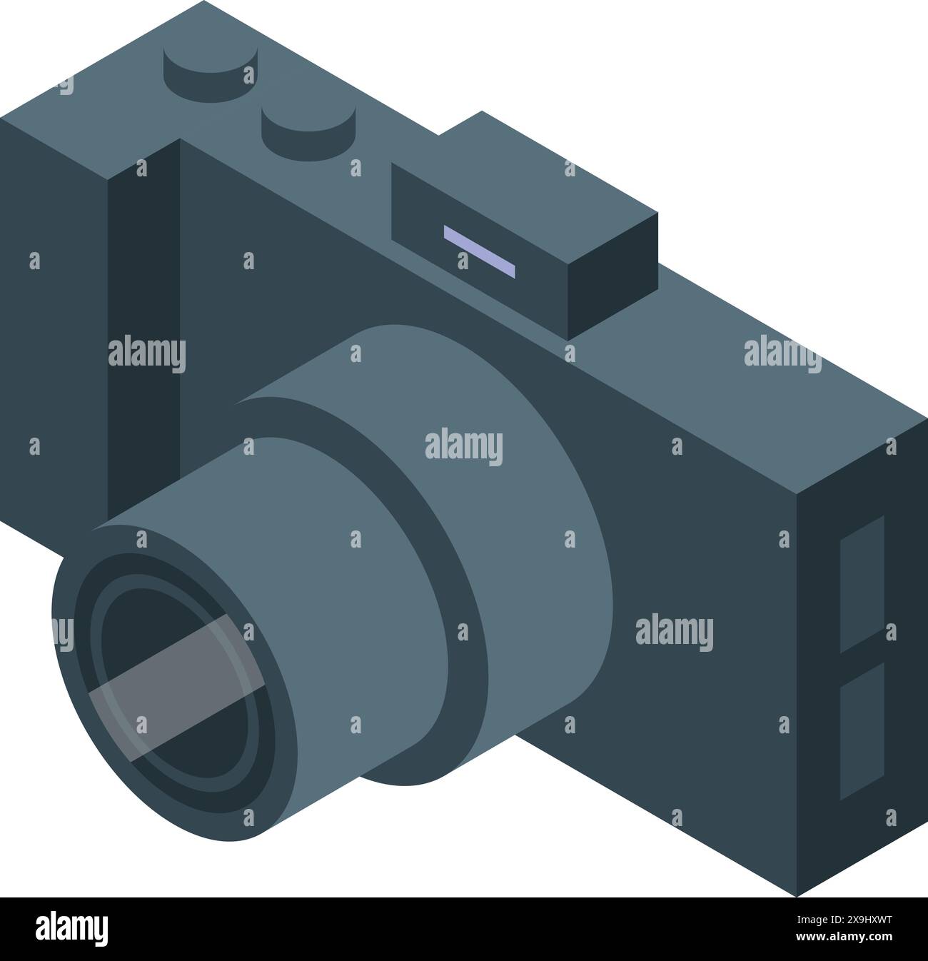 Modern digital 3d isometric camera illustration for photography ...