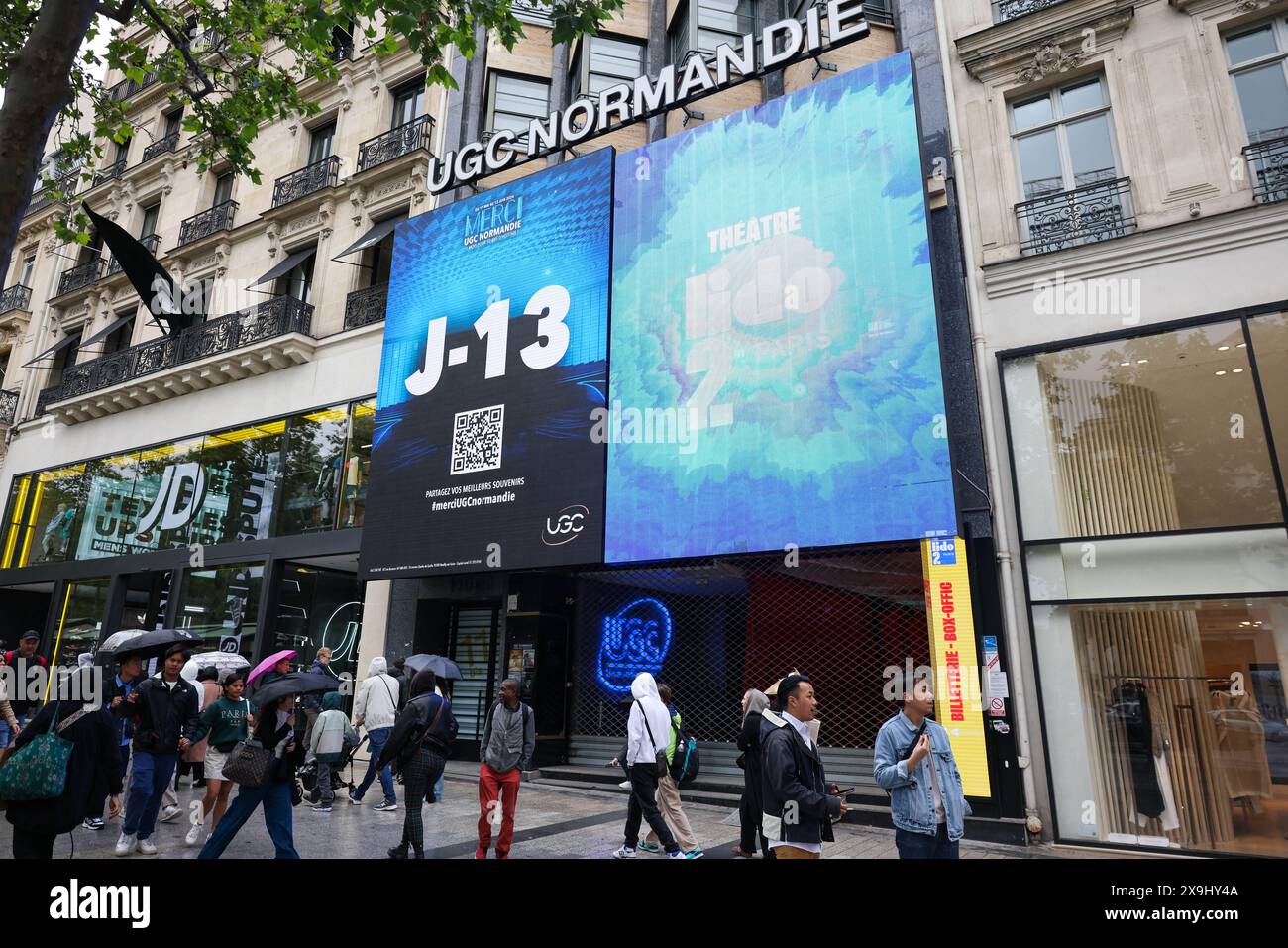 Facade of the UGC Normandie cinema, avenue des Champs Elysées, Paris ...