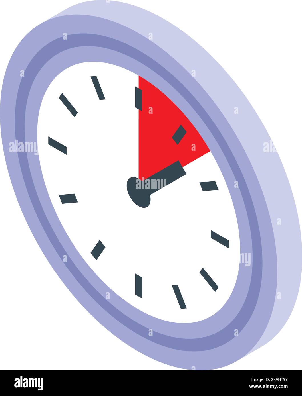 Isometric clock icon vector illustration with modern design and ...
