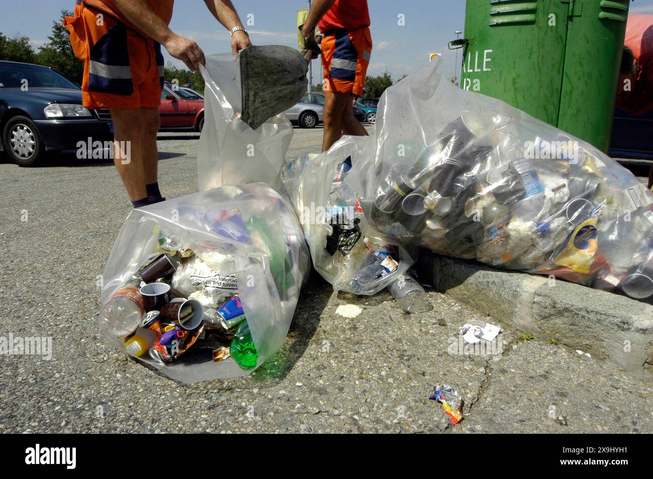 a garbage at the waste collection, waste separation and recycling ...