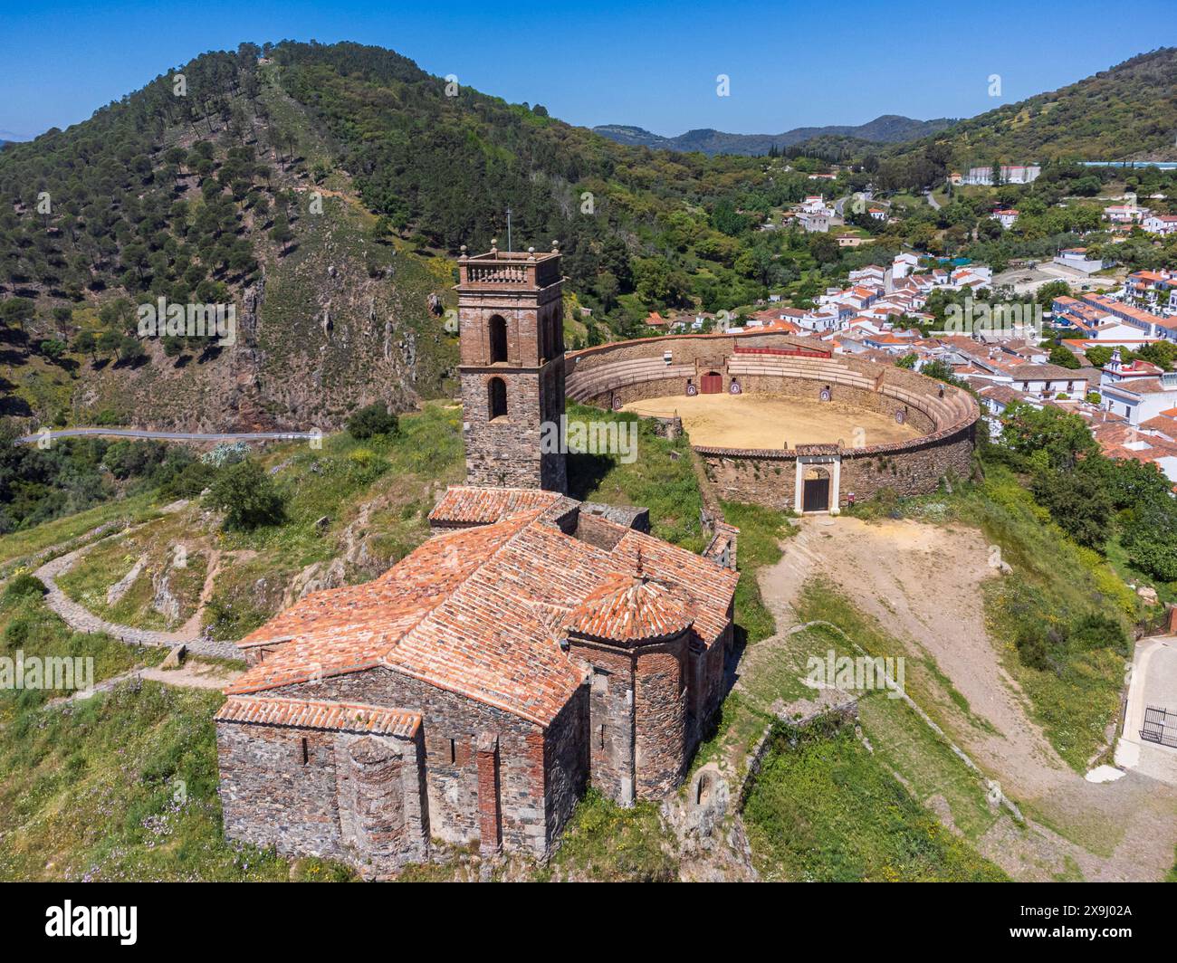Almonaster castle-mosque and bullring , on the remains of a 6th century ...