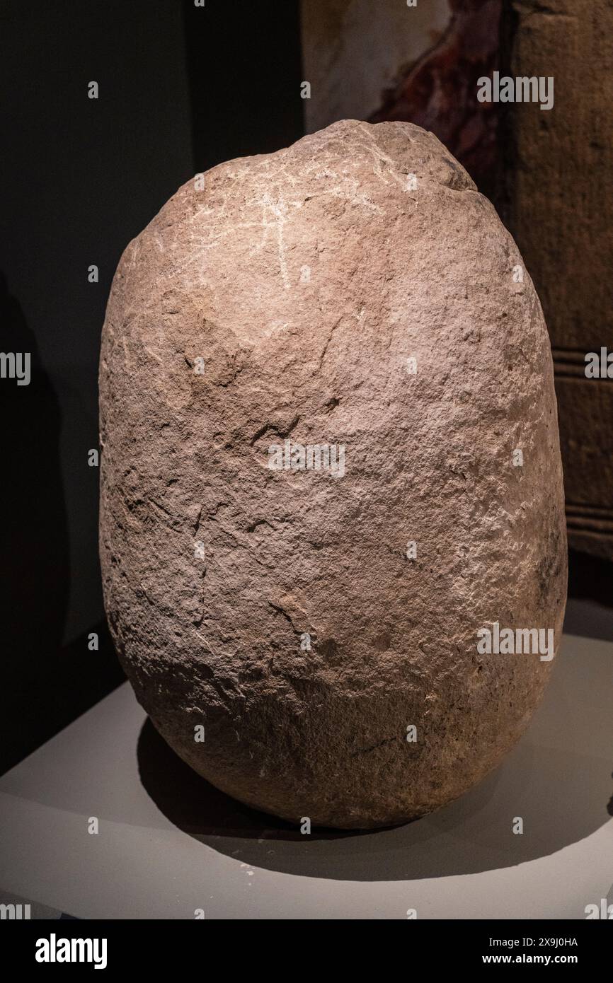 ovoid baetyl, 3rd century BC, palace sanctuary, Tablas Bridge, Iberian ...
