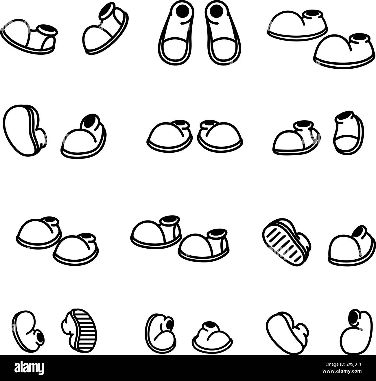 Set of vintage cartoon shoes. Cartoon boot. Comic retro boots in ...