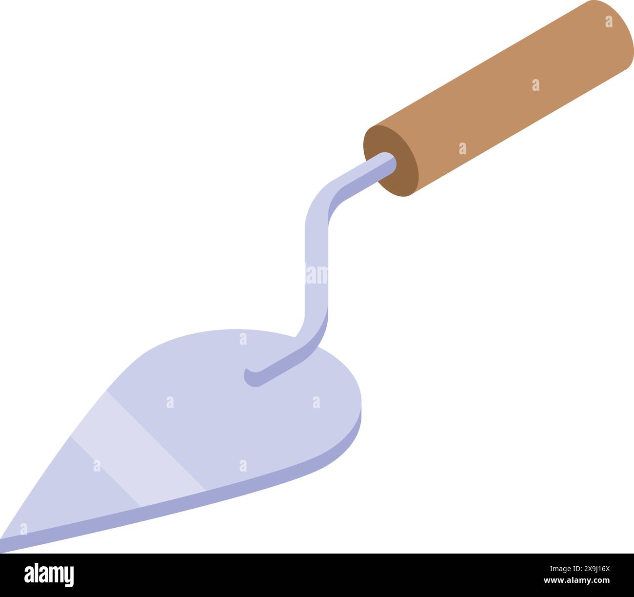 Isometric construction trowel icon in 3d vector illustration for ...
