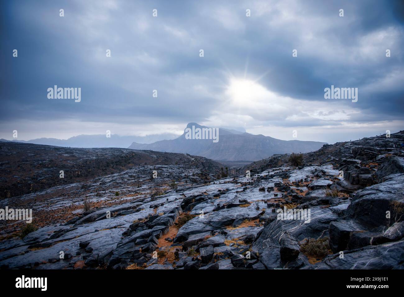 Beautiful landscapes of Jebel shams Oman. winter season in Jebel shams ...