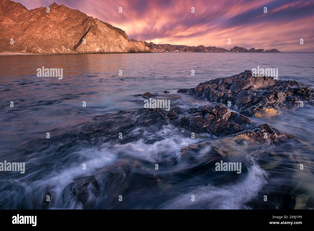 Beautiful Landscape photo of Qantab beach in Muscat, Oman Stock Photo ...