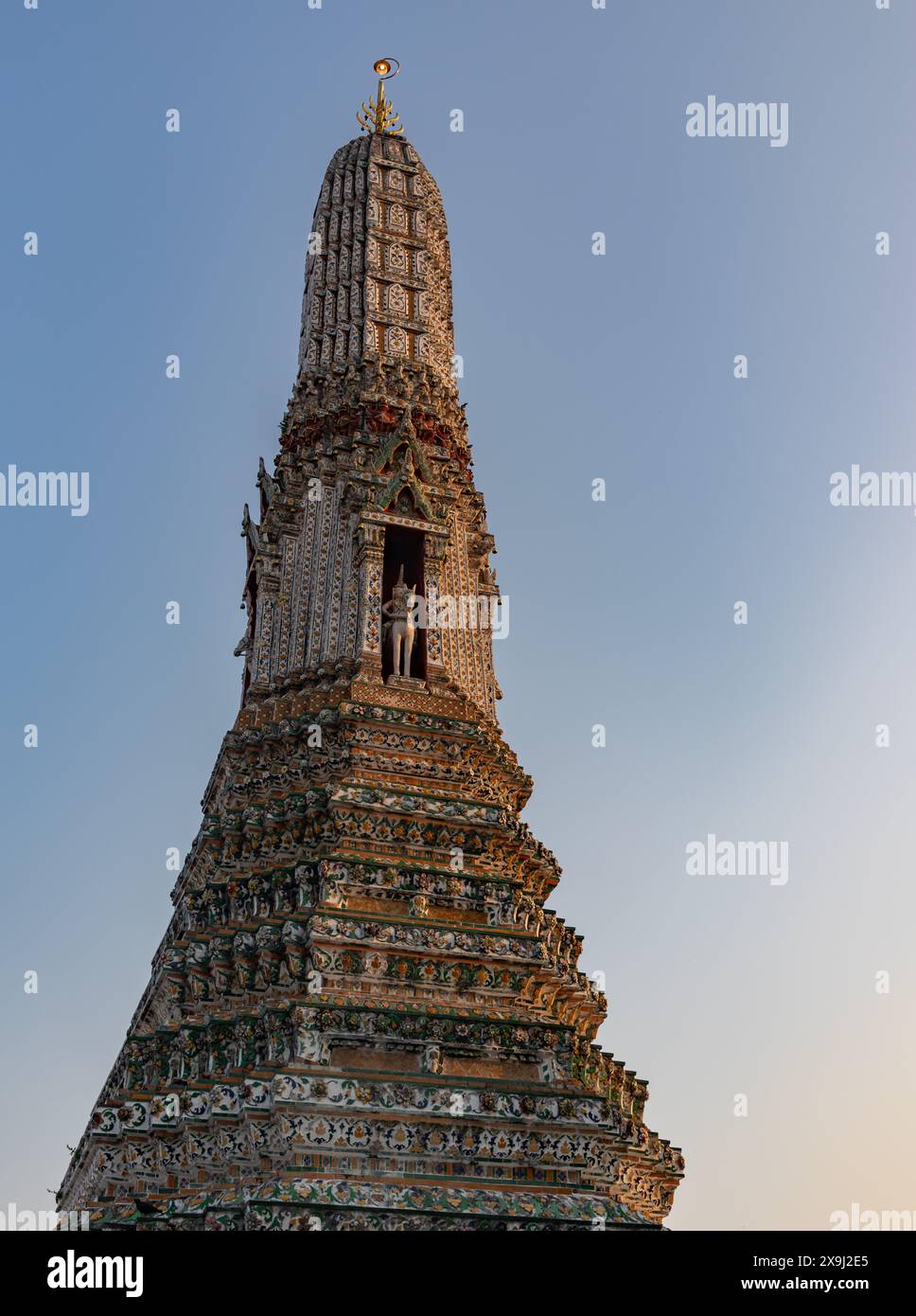 A picture of a satellite prang of the Wat Arun Temple Stock Photo - Alamy