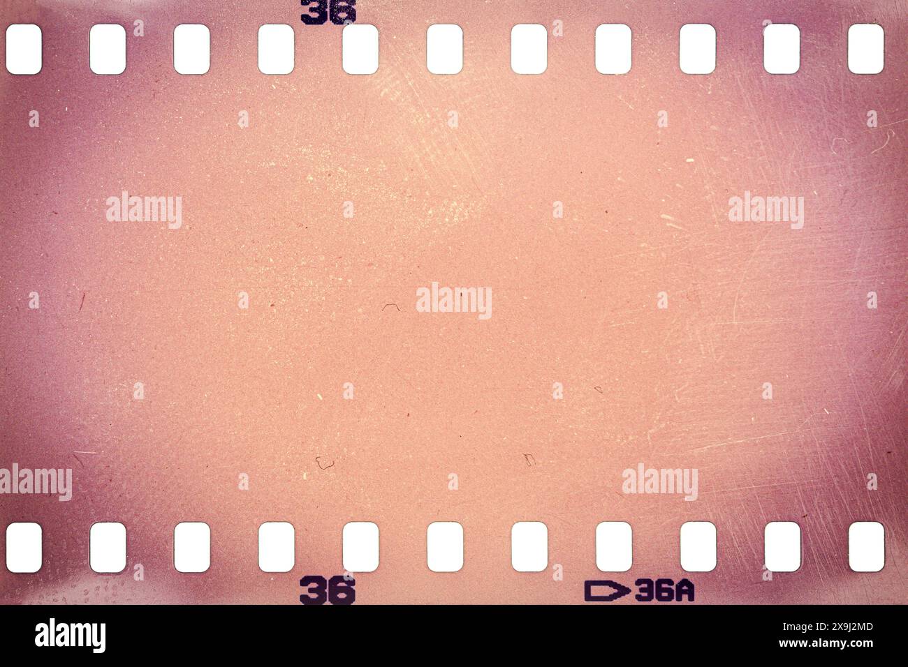 Dusty and grungy 35mm film texture or surface. Perforated scratched ...