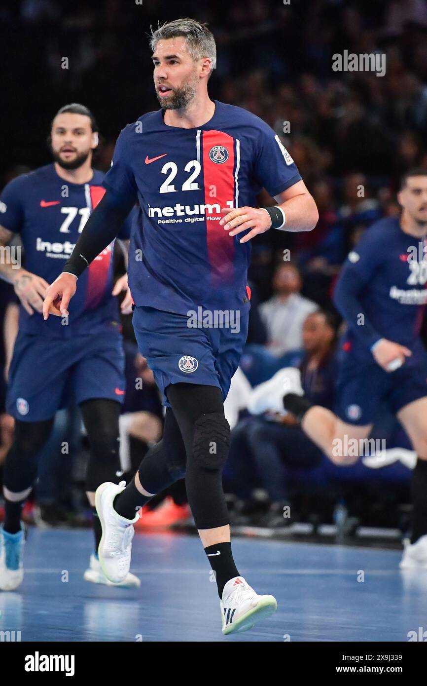 Paris Saint-Germain’s line player Luka Karabatic runs during the Liqui ...