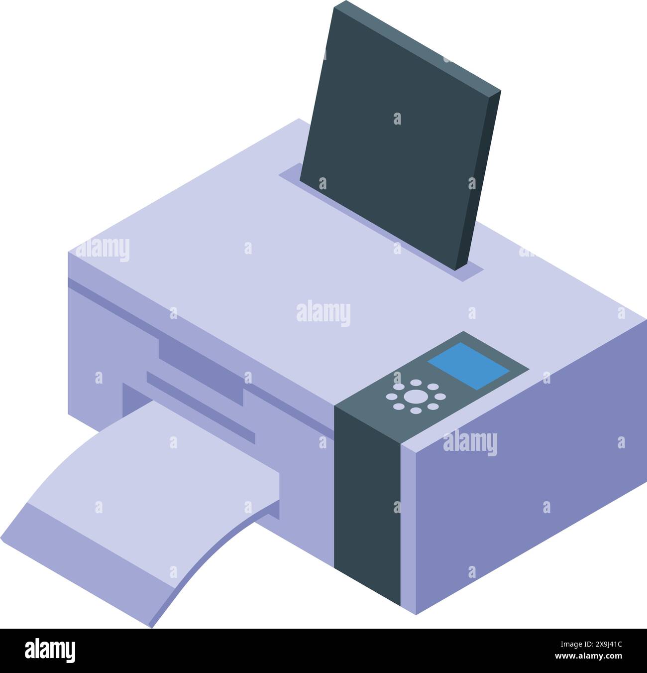 Modern isometric office printer illustration with high resolution ...