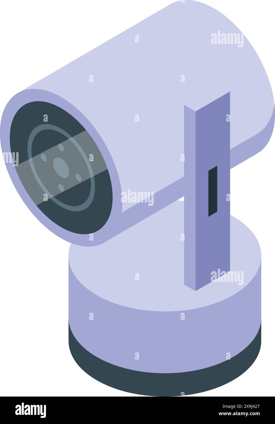 Illustration of a modern isometric security camera in pastel colors for ... Illustration of a modern isometric security camera in pastel colors for ...