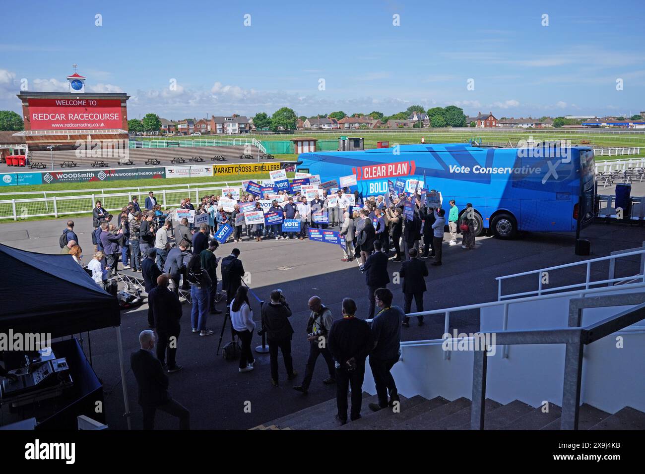 Prime Minister Rishi Sunak launches the Conservative campaign bus at ...