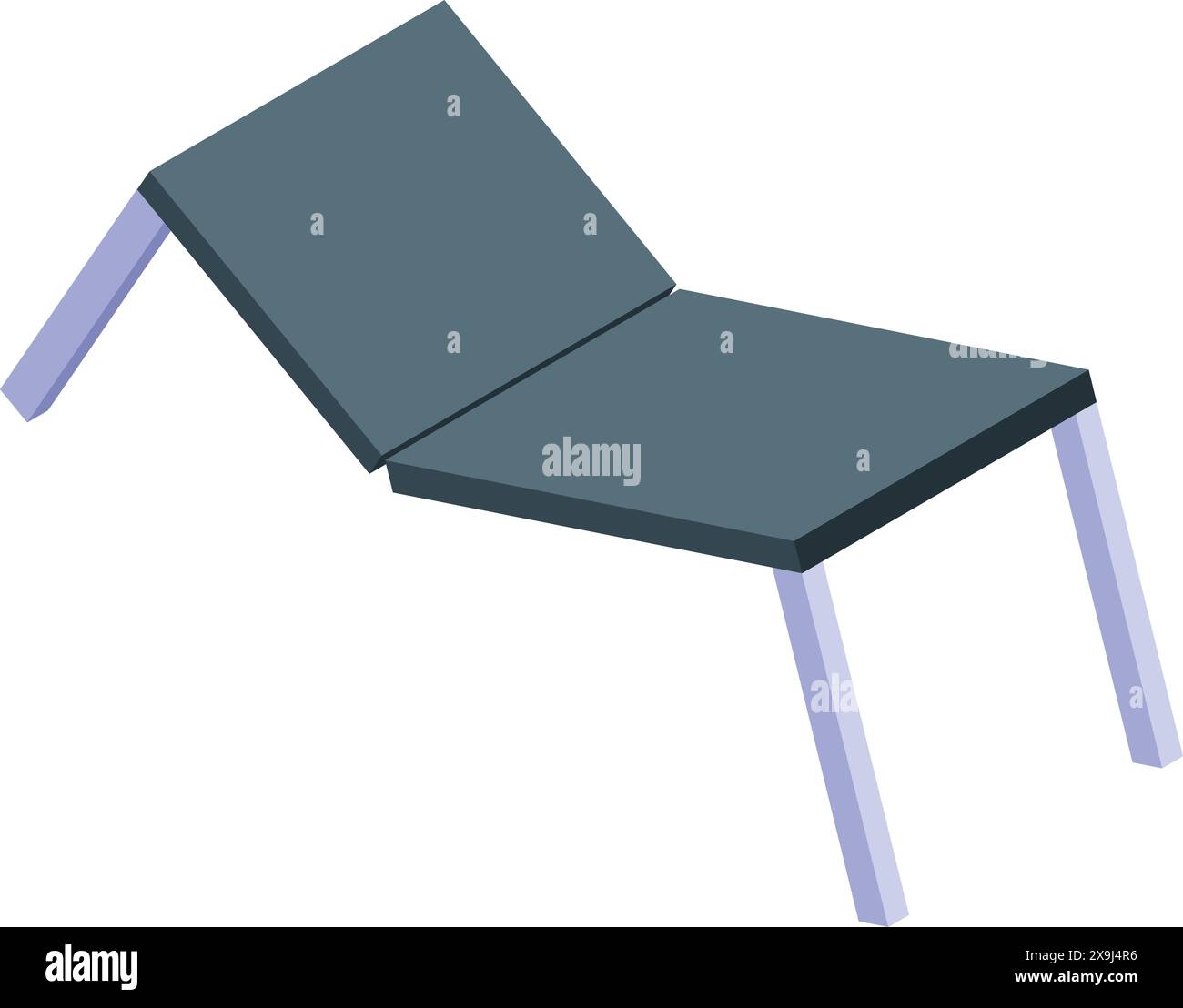 Vector graphic of a sleek, contemporary lounge chair with a simple ...