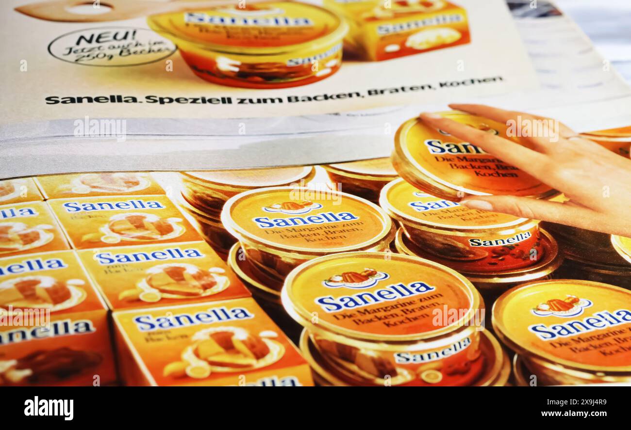 Viersen, Germany - May 9. 2024: Old german retro magazine Sanella plant ...