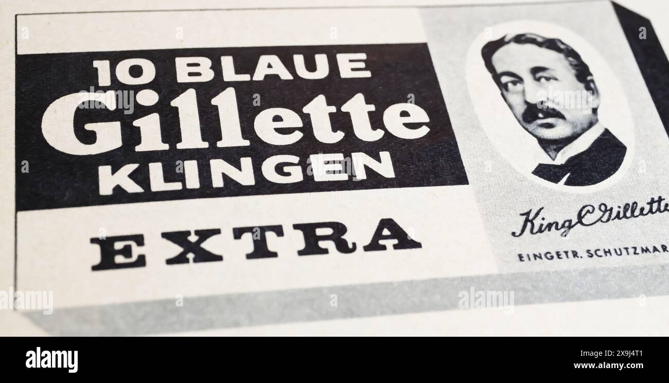 Viersen, Germany - May 9. 2024: Old german black and white retro ...