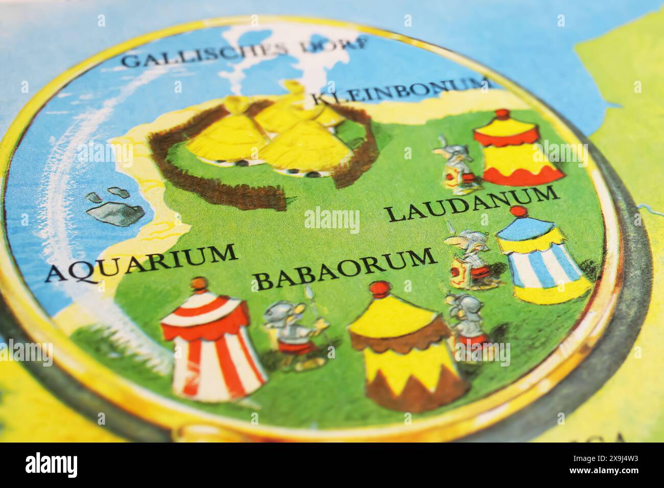 Viersen, Germany - May 9. 2024: Map of gallic indomitable village ...