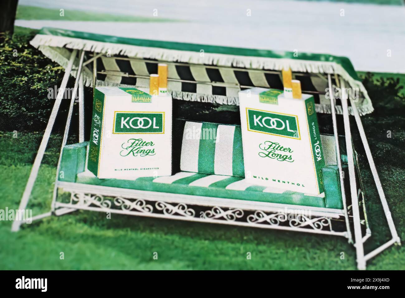 Viersen, Germany - May 9. 2024: Retro old magazine KOOL menthol filter ...