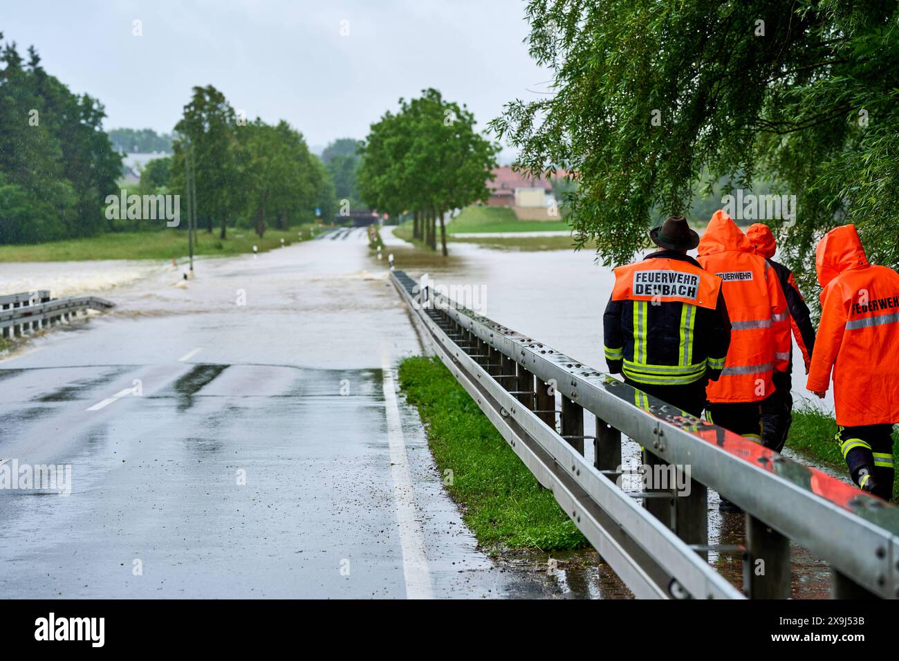 District of Augsburg, Swabia, Bavaria, Germany - June 1, 2024: Flood ...