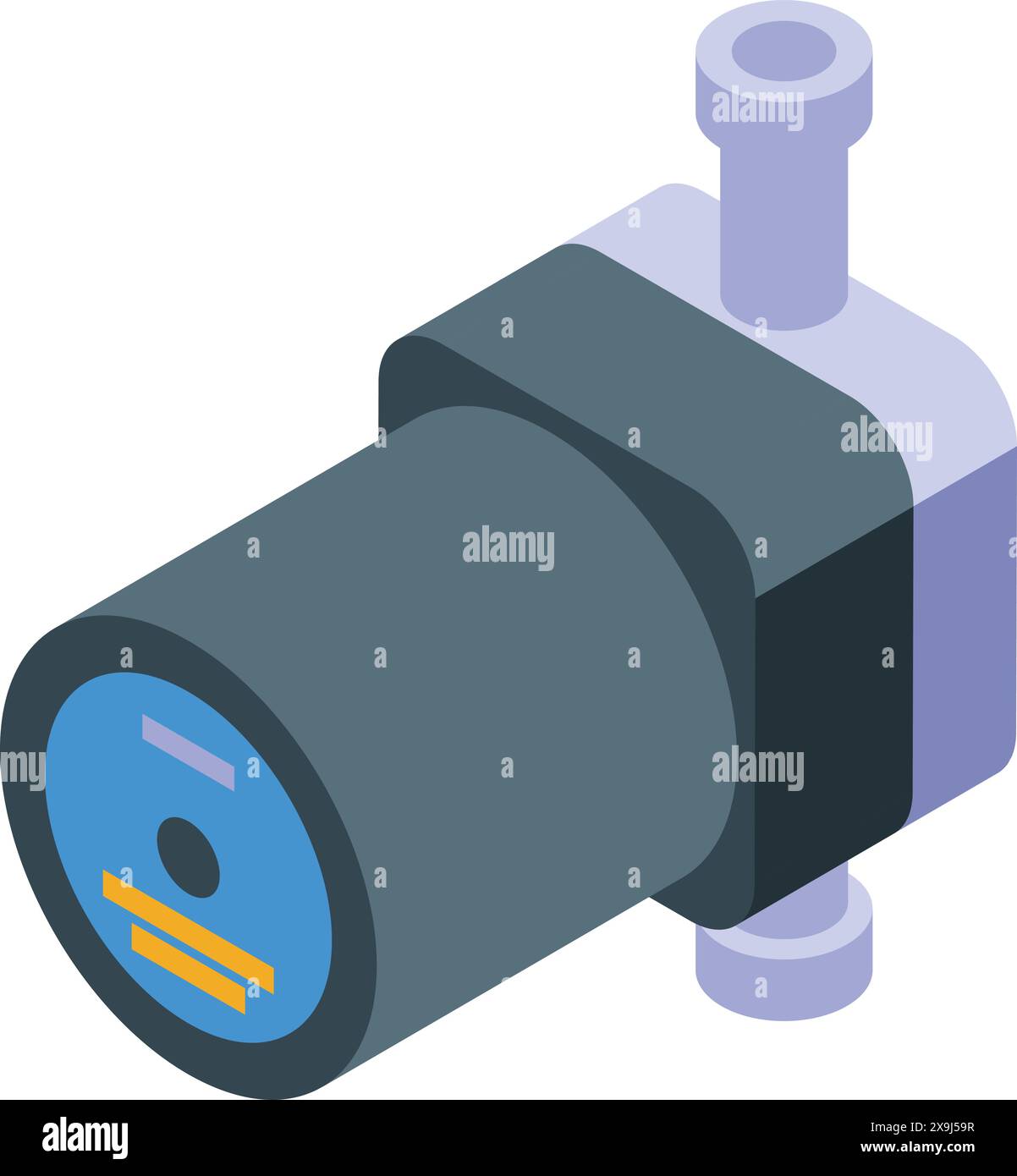 Isometric 3d vector illustration of a colorful and modern electric ...