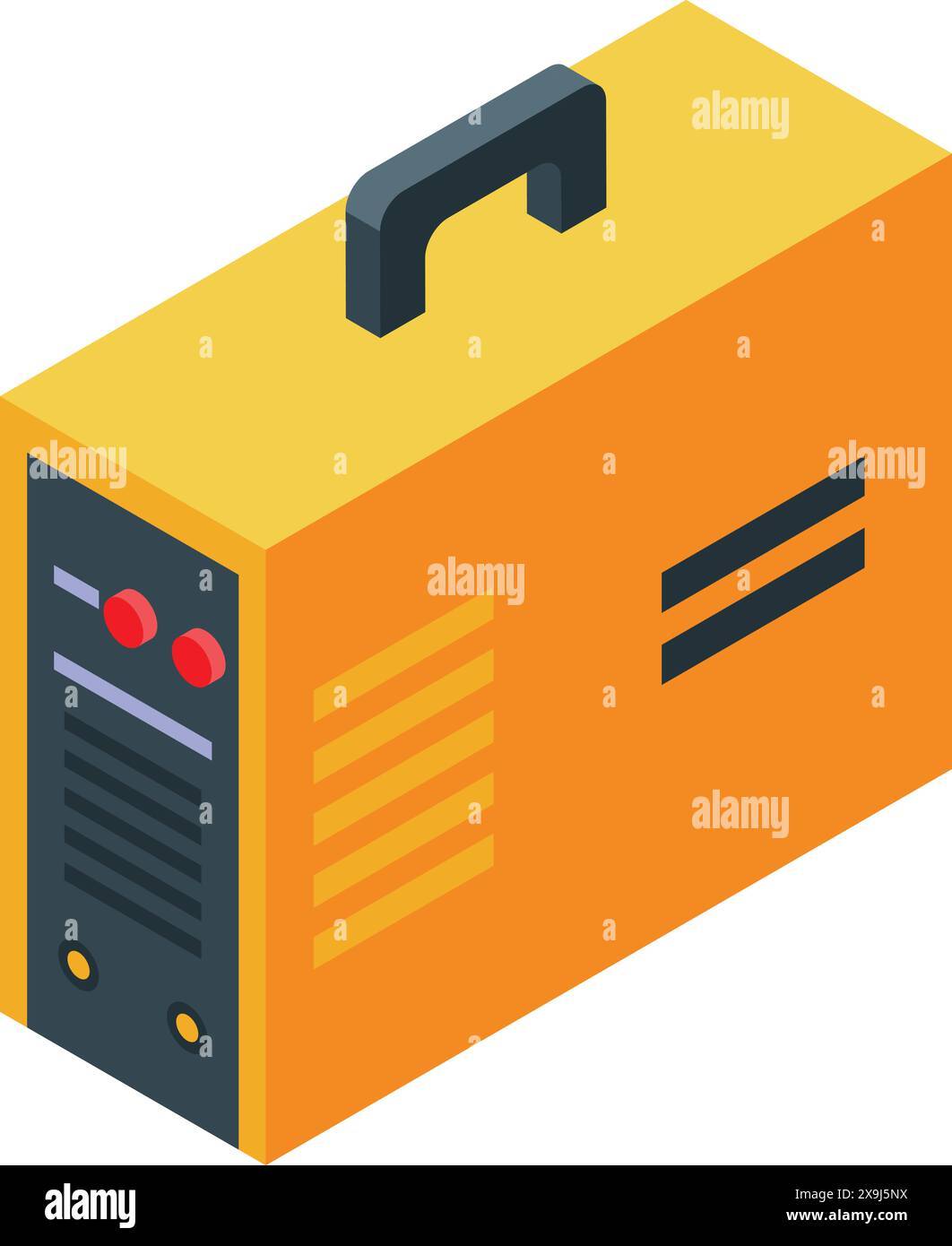 Isometric generator icon illustration in vibrant, colorful 3d vector ...