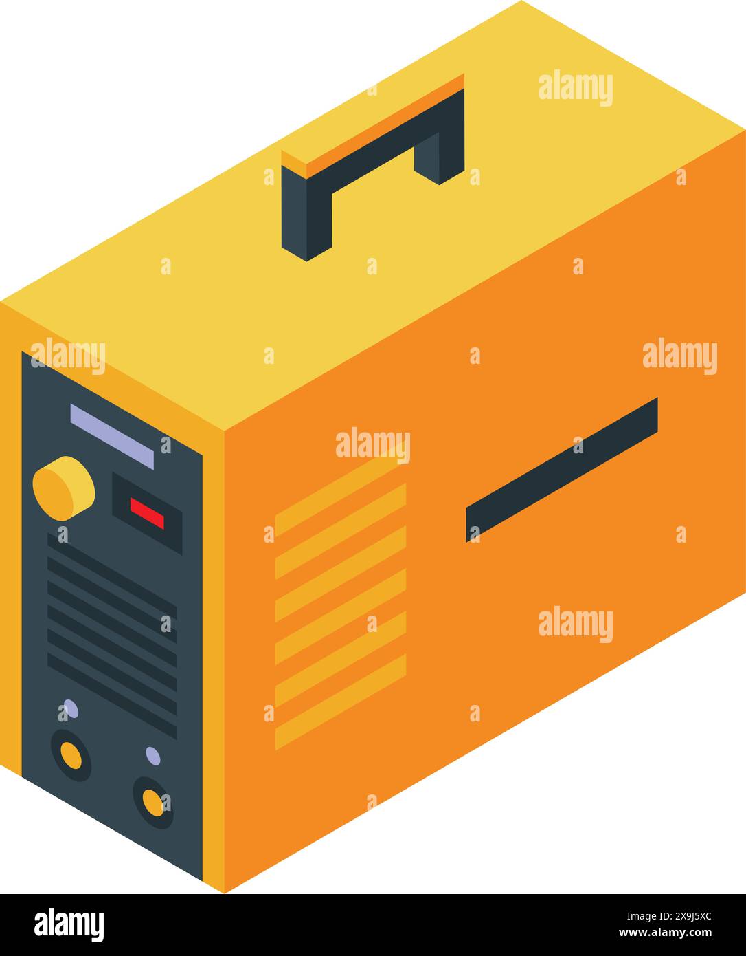 3d graphics image showcasing an isometric view of a compact yellow ...