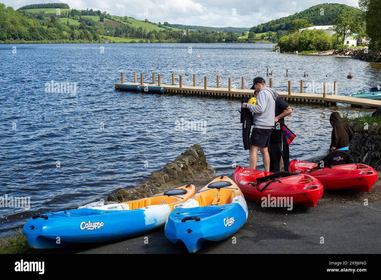 The prospect of kayaking at the northern end of Lake Ullswater, Park ...