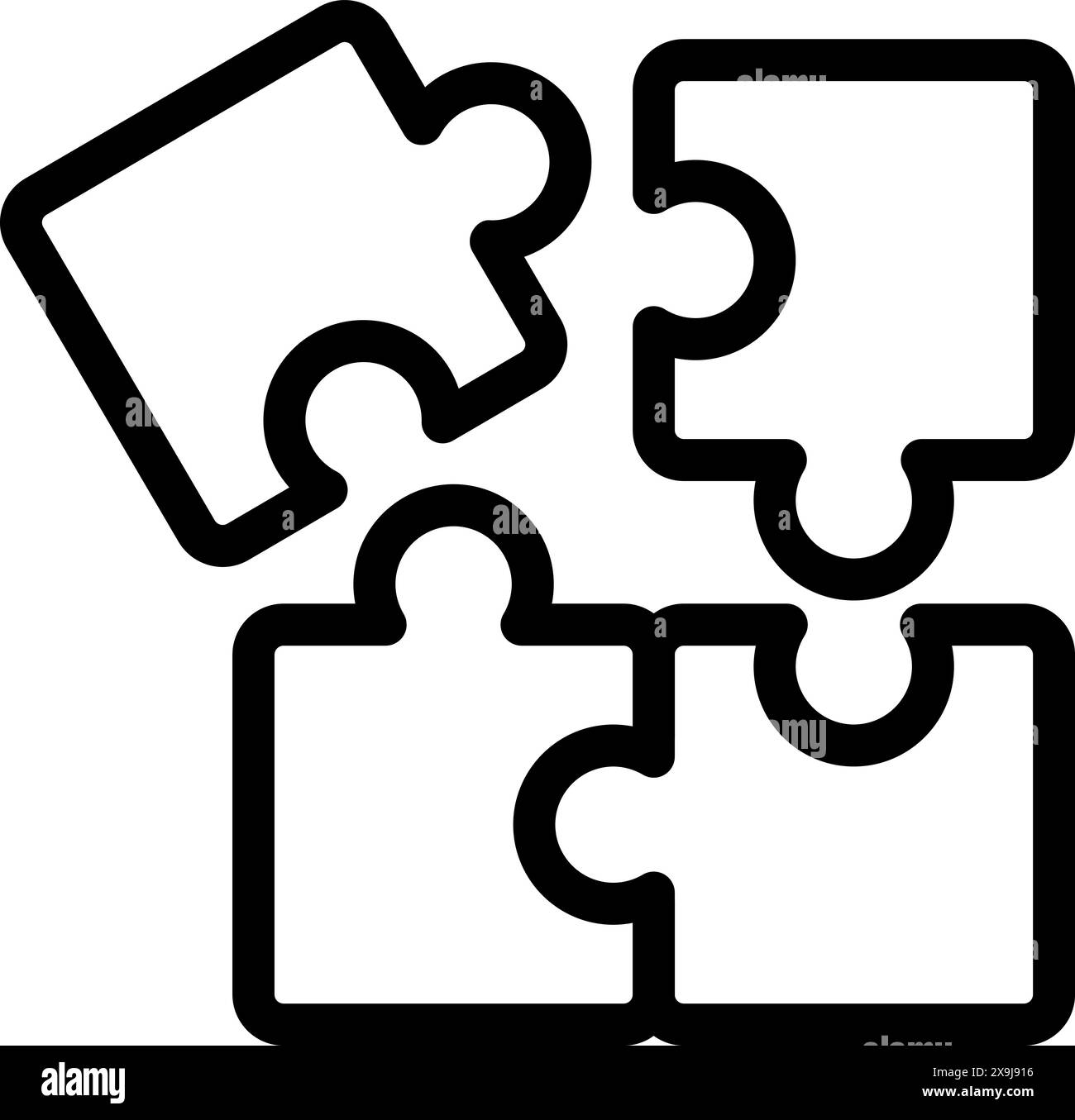 Interlocking concept art Black and White Stock Photos & Images - Alamy