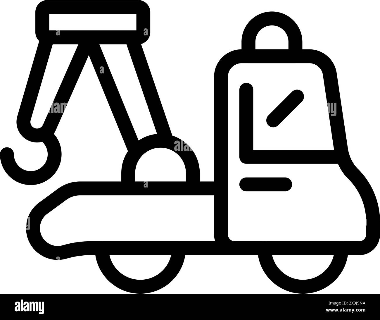 Simplified tow truck vector illustration, great for icons or signage in ...