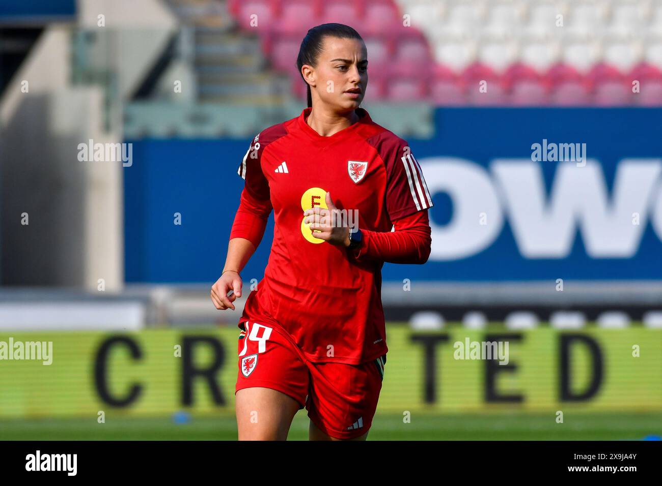 Llanelli, Wales. 31 May 2024. Ella Powell of Wales during the pre-match ...