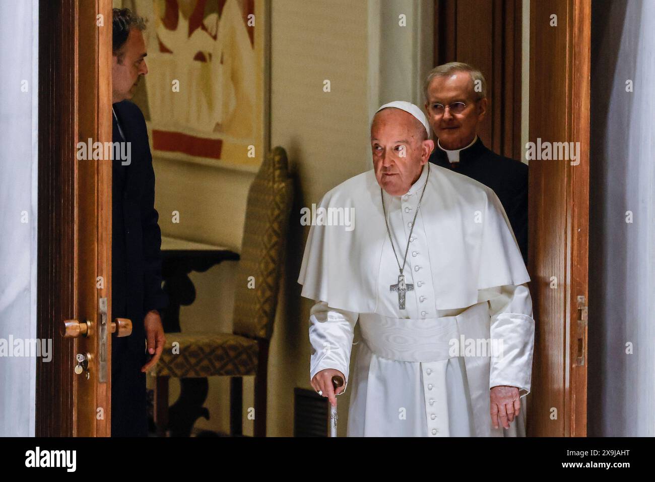 Vatican City, Vatican, 1 June, 2024. Pope Francis arrives for an ...