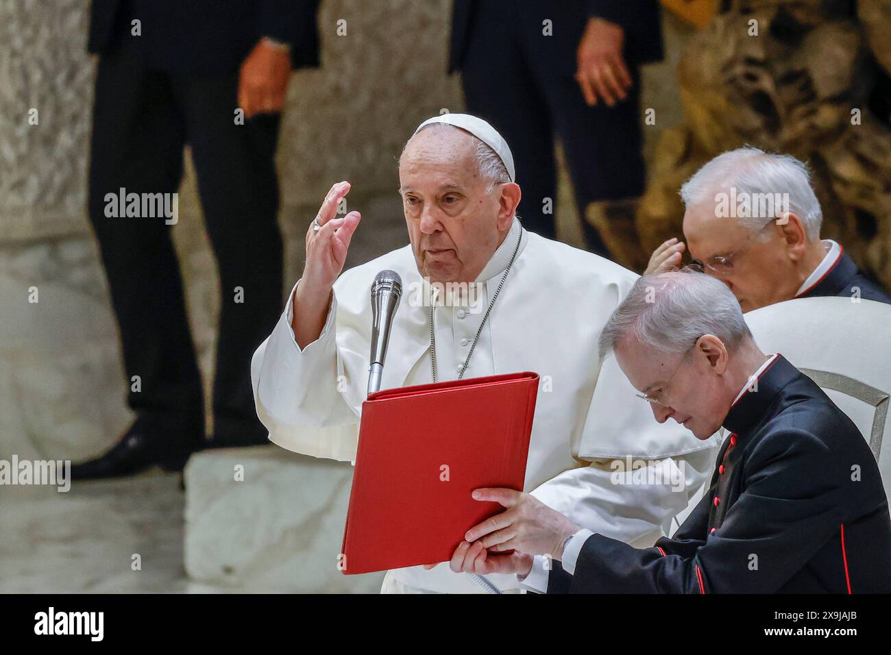 Vatican City, Vatican, 1 June, 2024. Pope Francis delivers his blessing ...