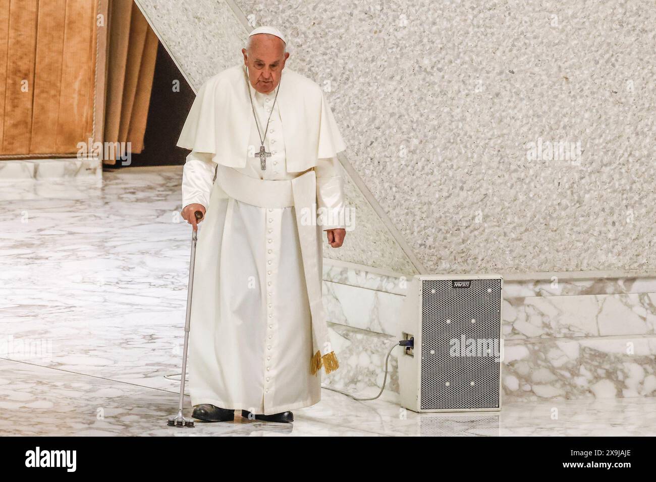 Vatican City, Vatican, 1 June, 2024. Pope Francis arrives for an ...