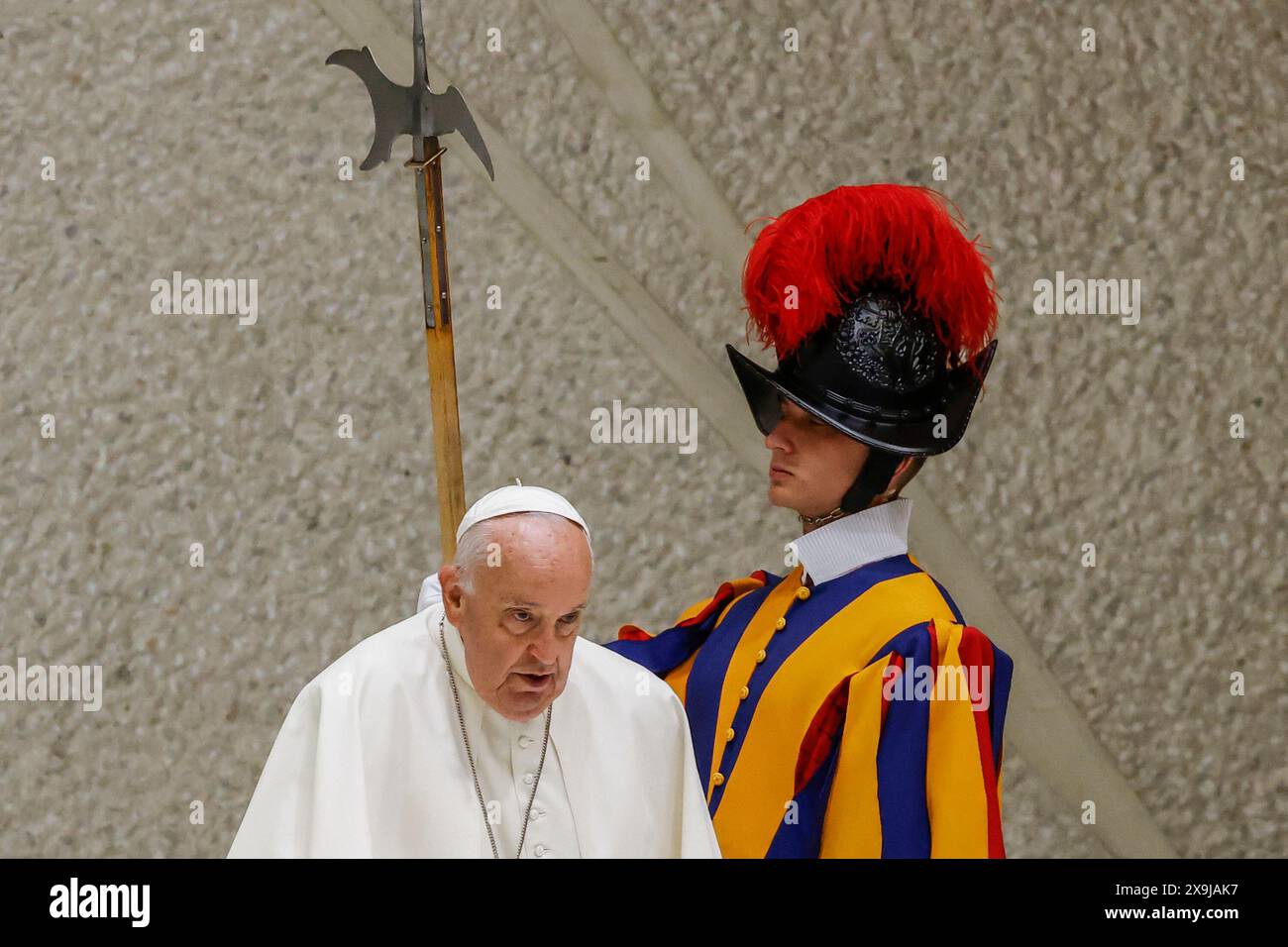 Vatican City, Vatican, 1 June, 2024. Pope Francis arrives for an ...