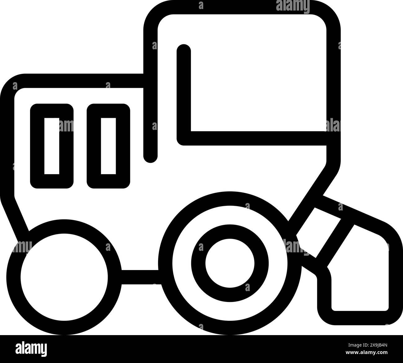Black and white line art of a stylized excavator, perfect for ...