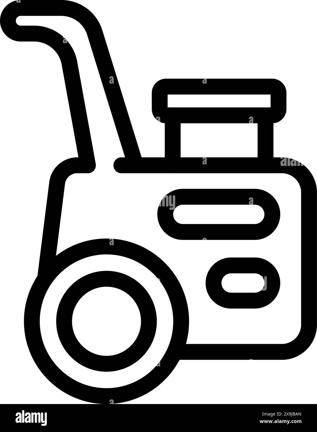 Vector illustration of an electric wheelchair icon for accessibility ...