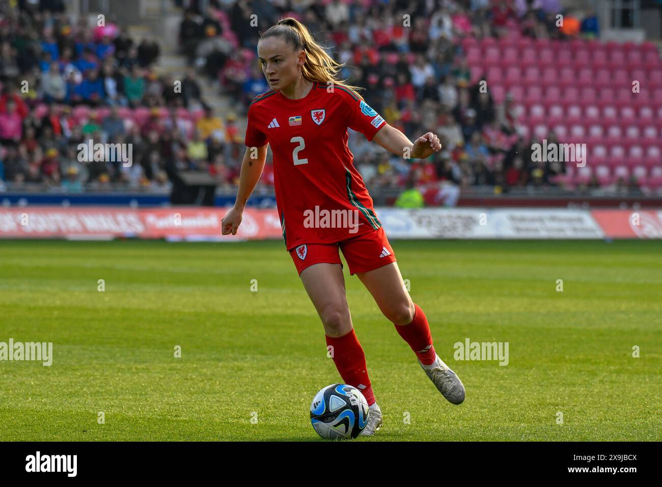Llanelli, Wales. 31 May 2024. Lily Woodham of Wales on the ball during ...