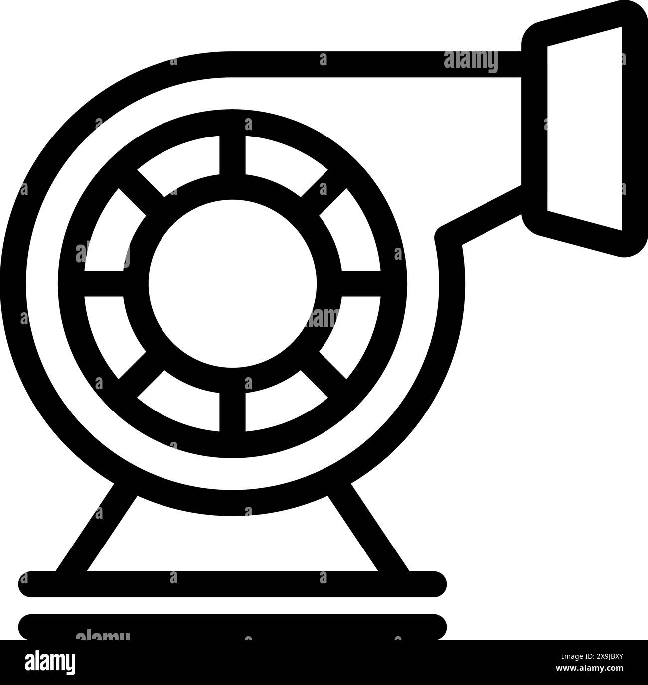 Vintage film projector icon in minimalistic flat design isolated on ...